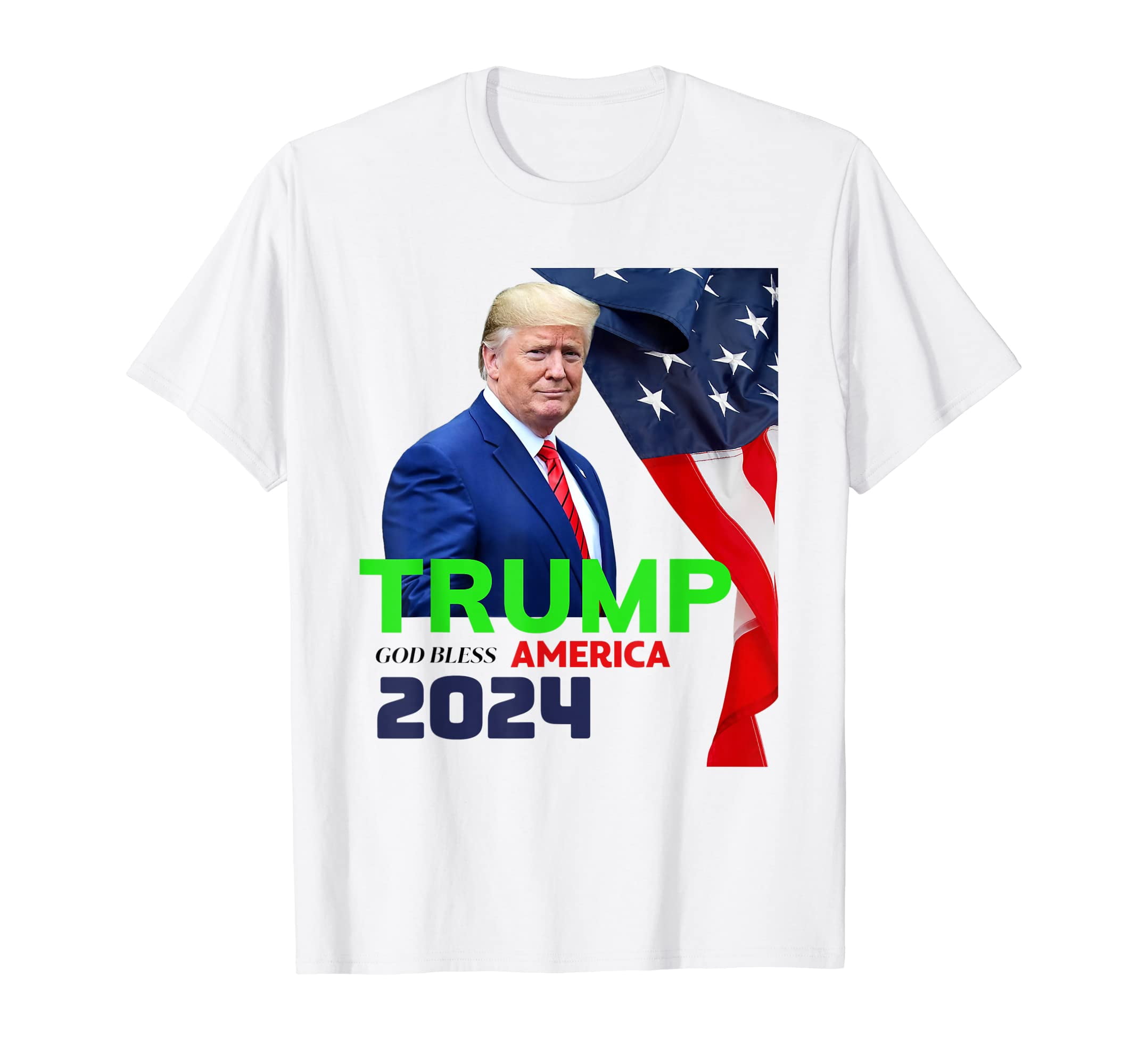 Trump God Bless America 2024 Trump 2024 For President 47th T-Shirt - Walmart.com