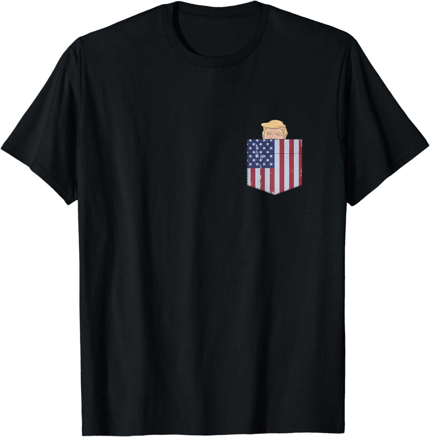 Trump In Your Bag Funny Trump 2024 Peeking Pocket T-Shirt - Walmart.com