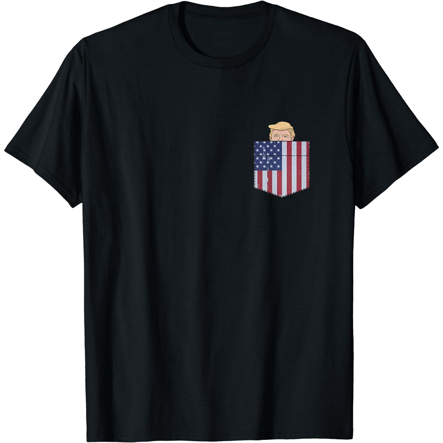 Trump In Your Pocket USA Funny Trump For 2024 Peeking Pocket T-Shirt ...