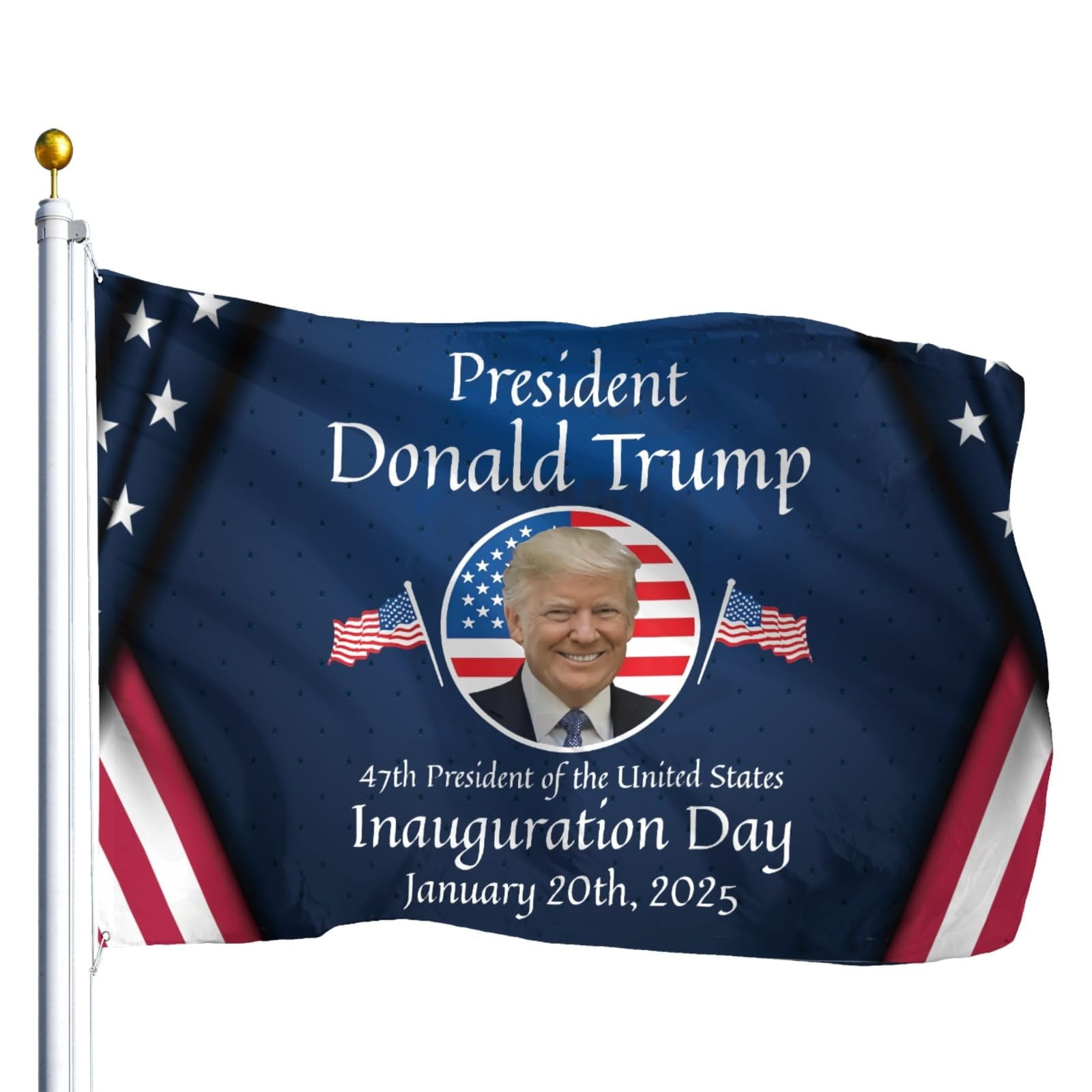 Trump Inauguration Day 2025 47th America President Flags 3x5 Outdoor ...