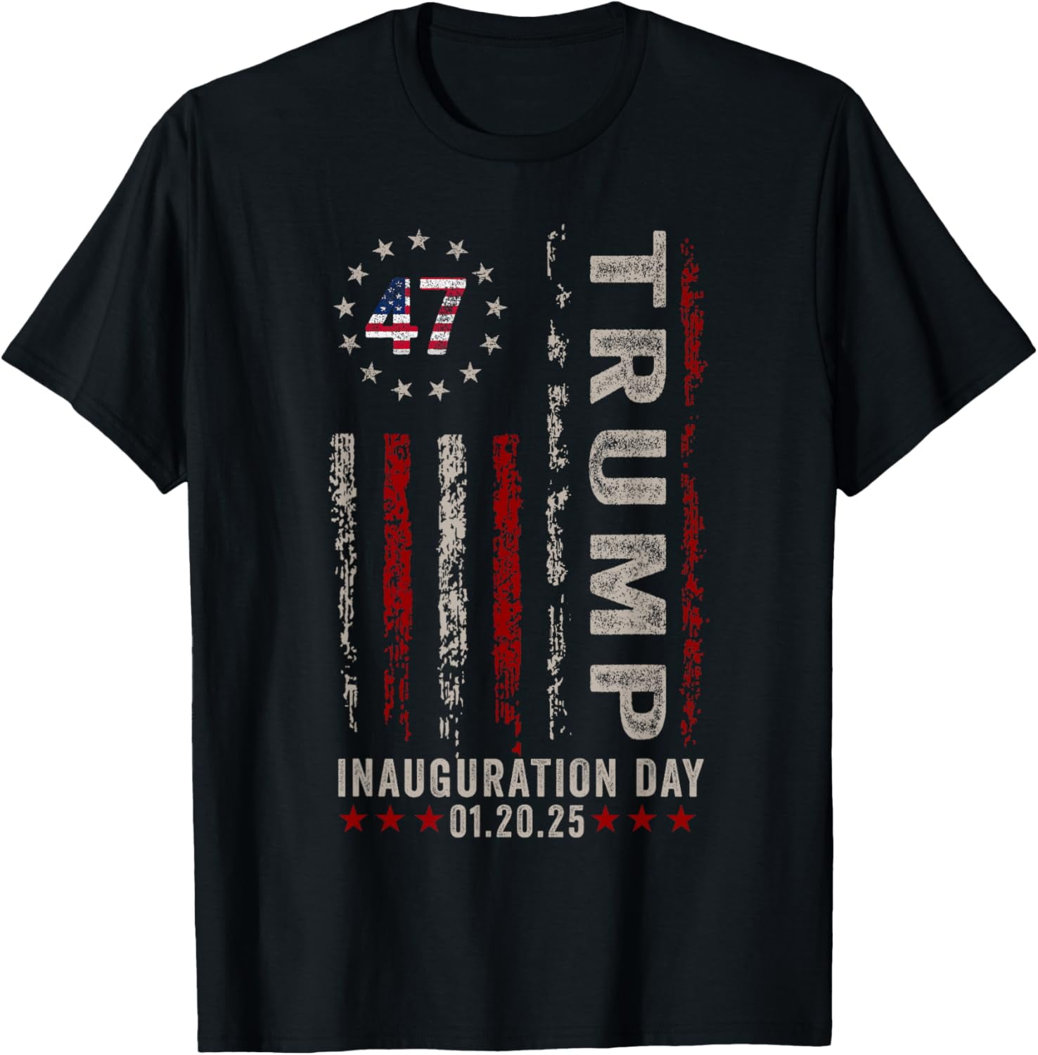 Trump Inauguration Day 2025 Memorabilia USA Flag Vintage T-Shirt ...
