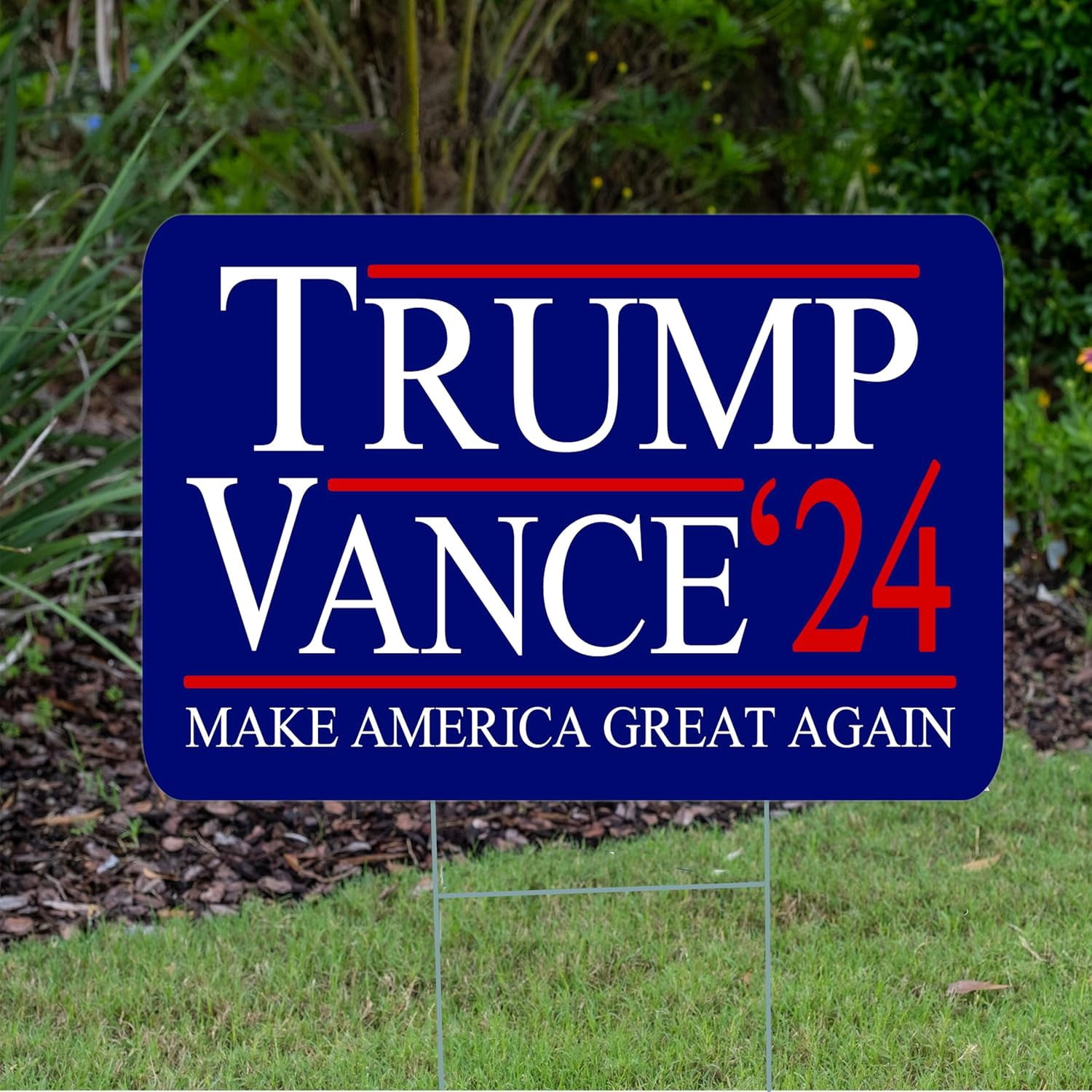 Trump JD Vance 2024 Yard Sign Double Sided For President Donald Trump ...