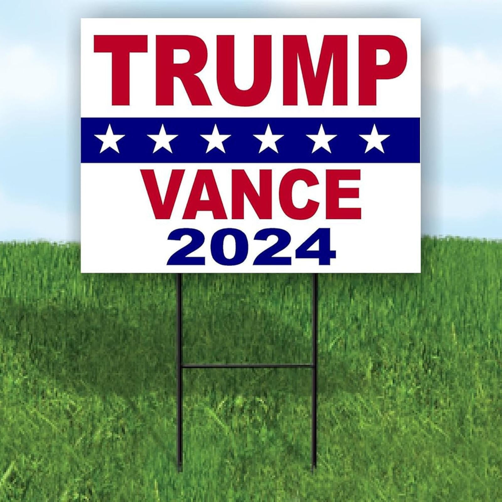 Trump JD Vance Yard Signs 2024, Double Sided Display MAGA Yard Signs ...
