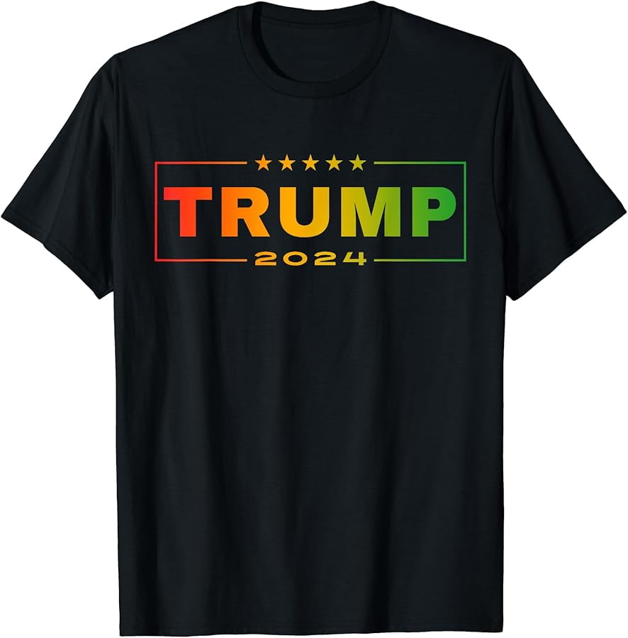 Trump Juneteenth 2024 Black History African American Art T-Shirt ...