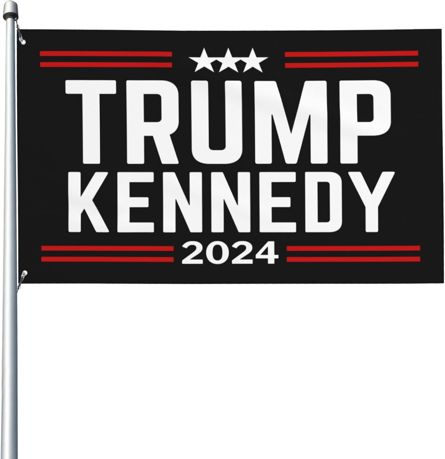 Trump-Kennedy 2024 Flag 3x5 Black, Donald Trump For President 2024 Yard ...