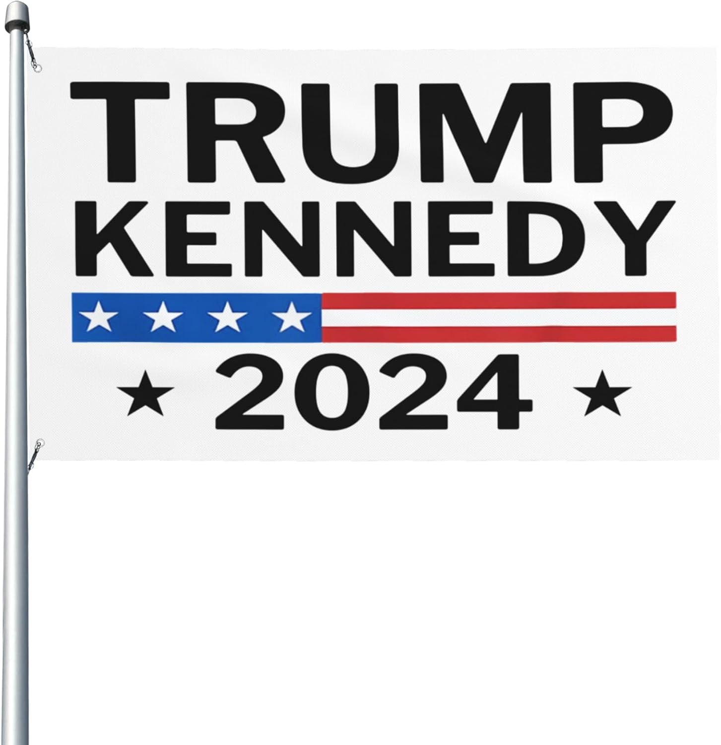 Trump-Kennedy 2024 Flag 3x5 White, Donald Trump For President 2024 Yard ...