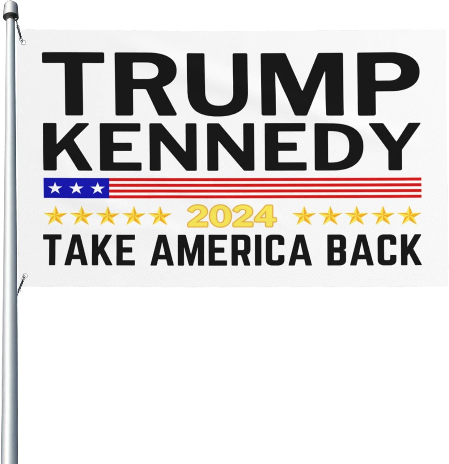 Trump-Kennedy 2024 Flag 3x5 White, Donald Trump For President 2024 Yard ...