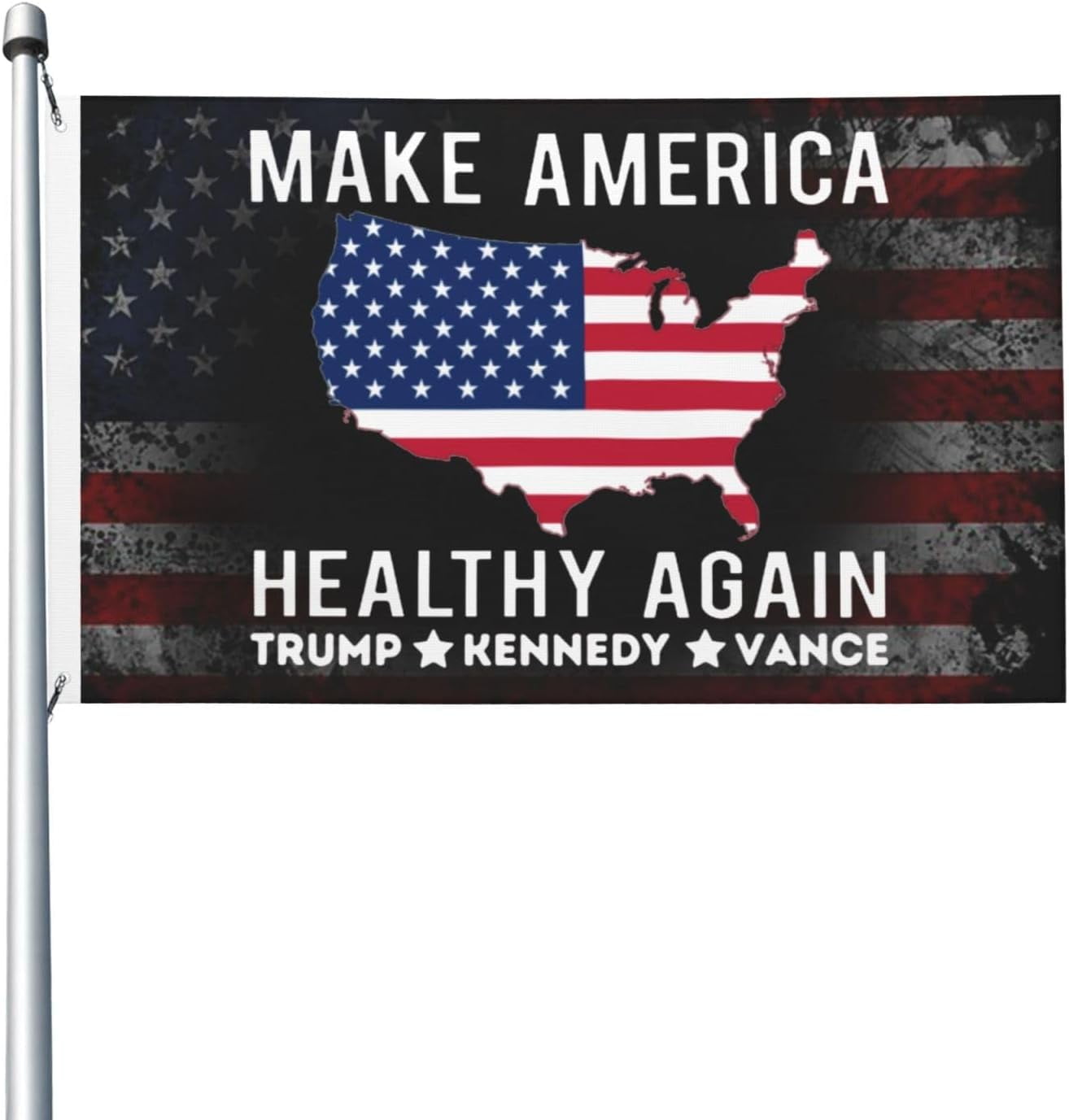 Trump Kennedy Vance 2024 Maha Make America Healthy Again 3x5 Double Sided Flag Fade Resistant ...