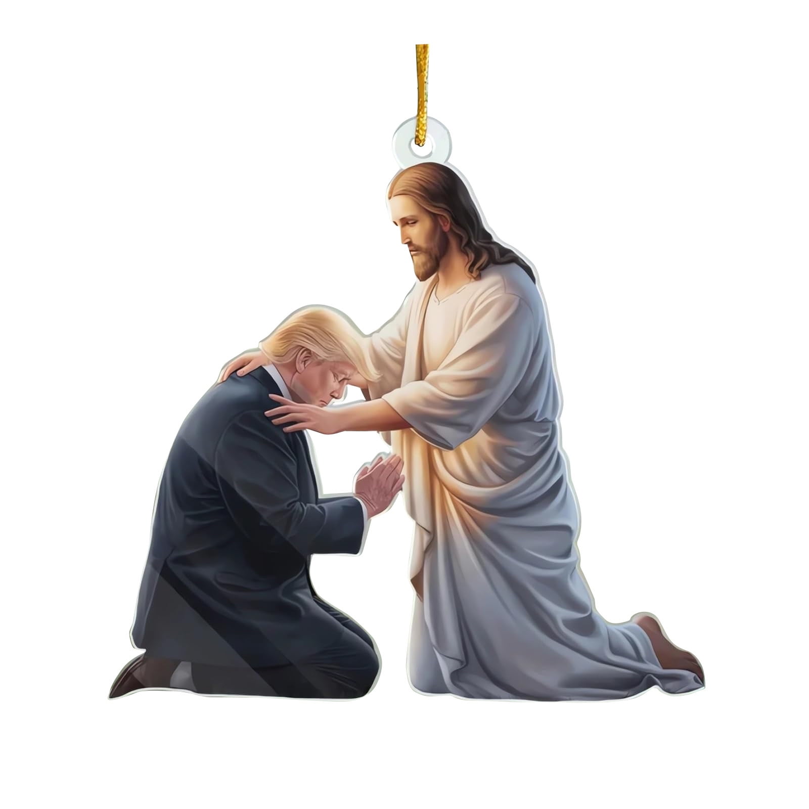 Trump We Live Under God's Love Christmas Ornament | Funny Tree Pendant ...