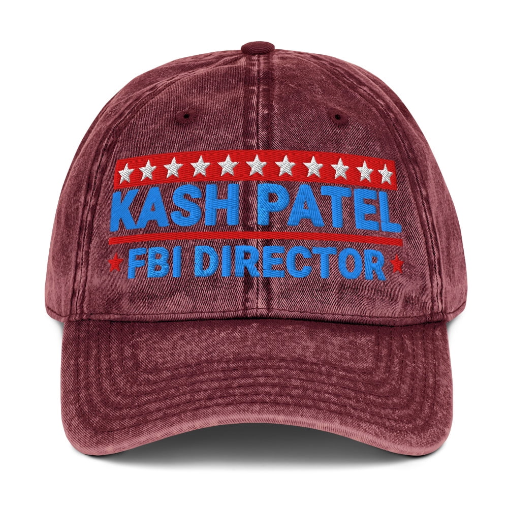 Trump MAGA Support Embroidered Vintage Cap, Kash Patel FBI Director ...
