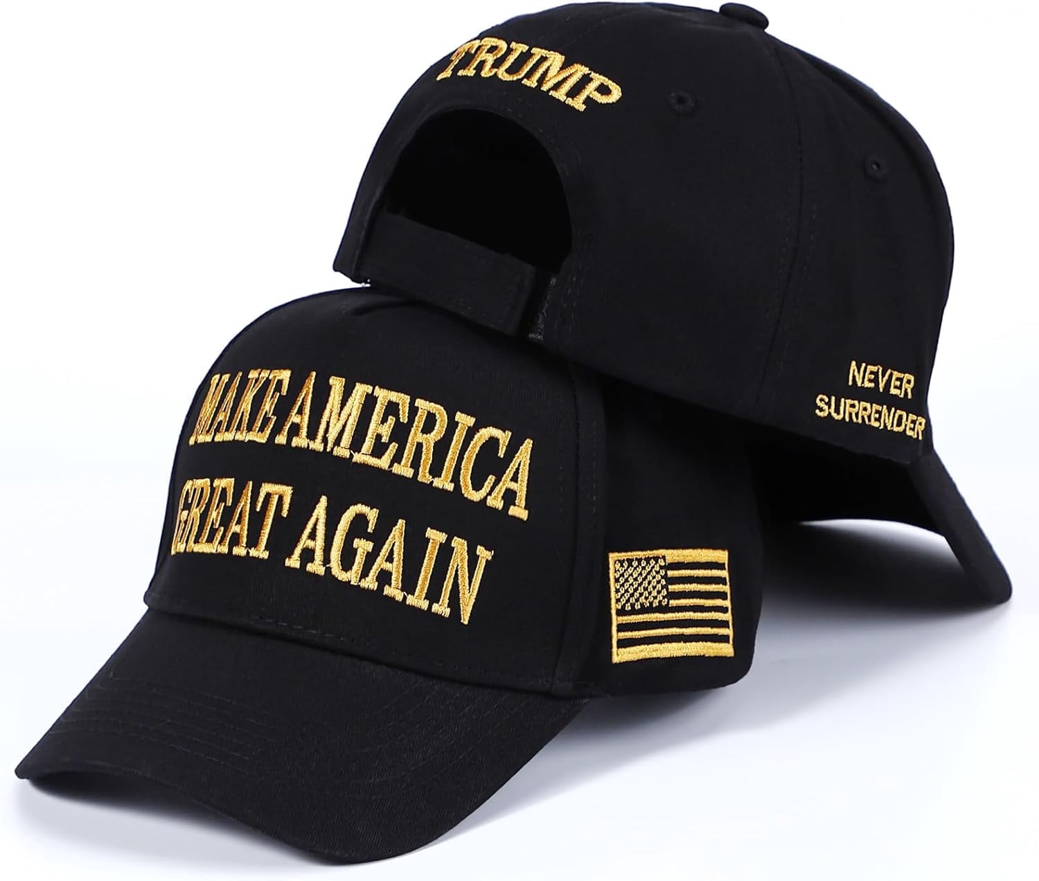 Trump MAGA Trucker Hat Make America Great Again Slogan with USA Flag ...