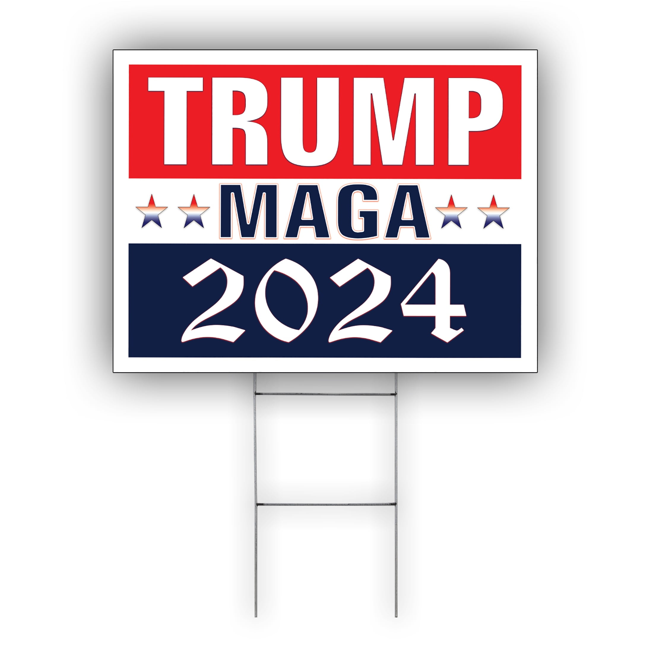 Trump Maga 2024 Vote For USA President Coroplast Yard Sign With H Stake ...