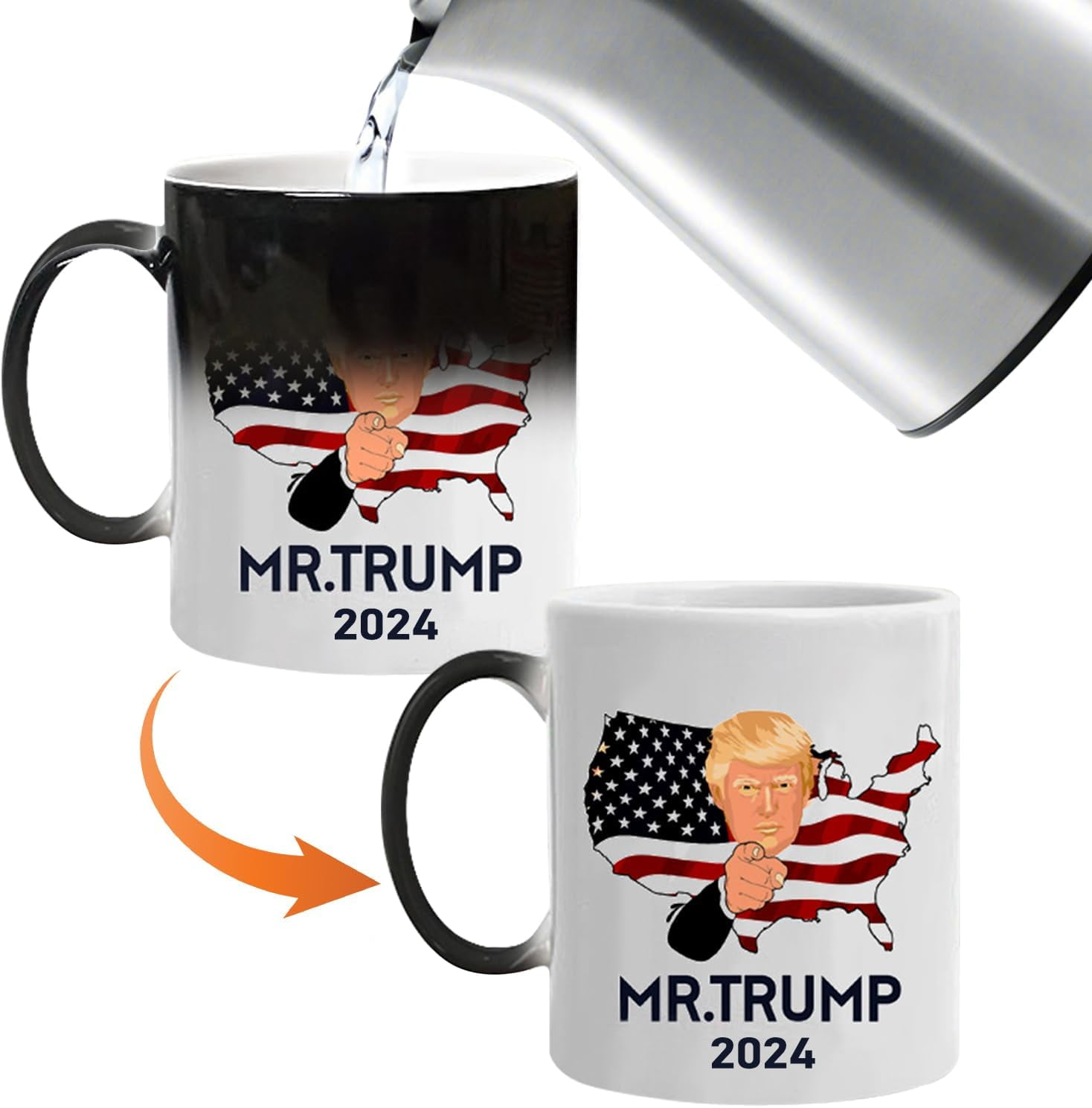 Trump Merchandise, 11oz Trump 2024 Coffee Mug Heat Changing Mug for Men ...