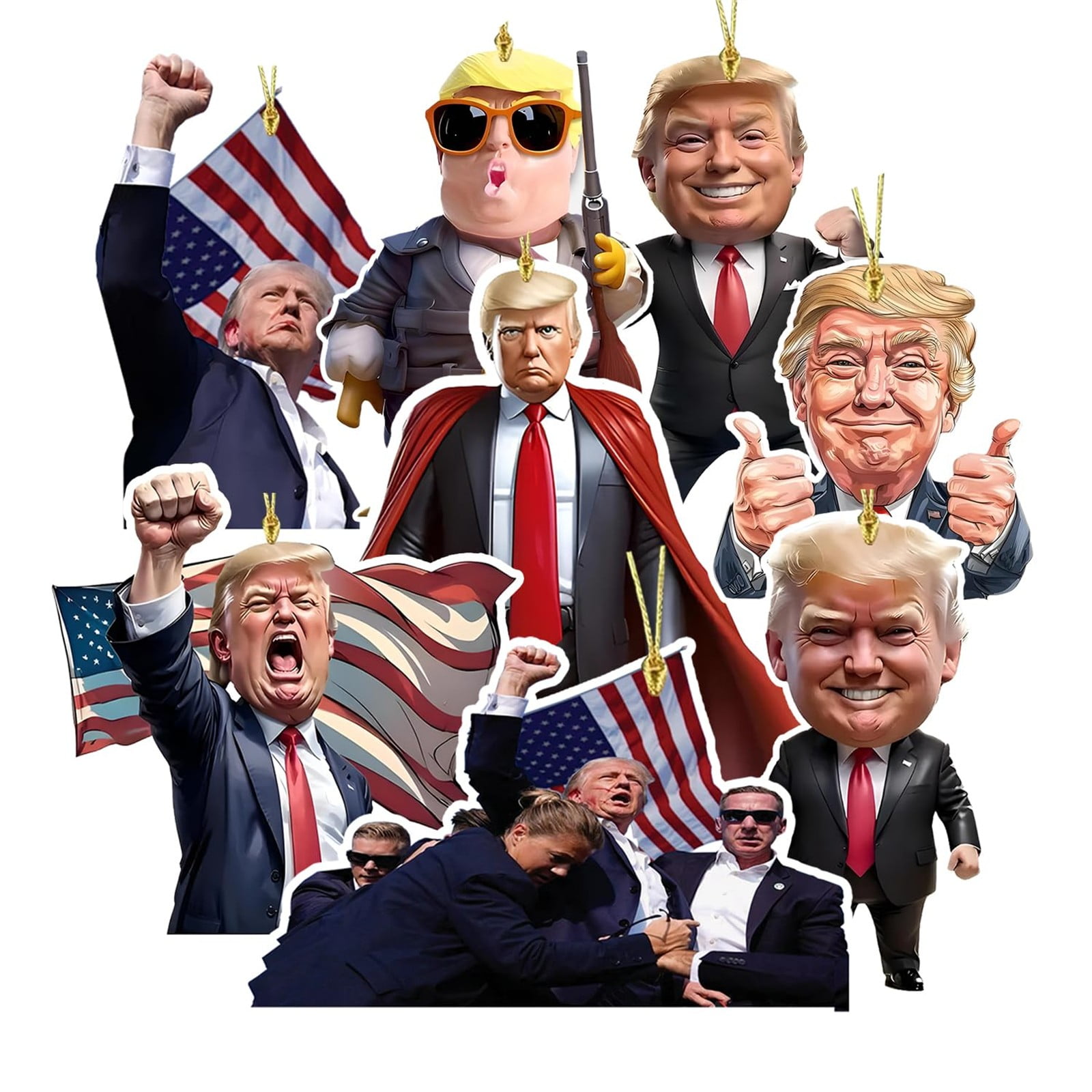 Trump Merchandise, President Donald Trump Ornament 47th President of ...