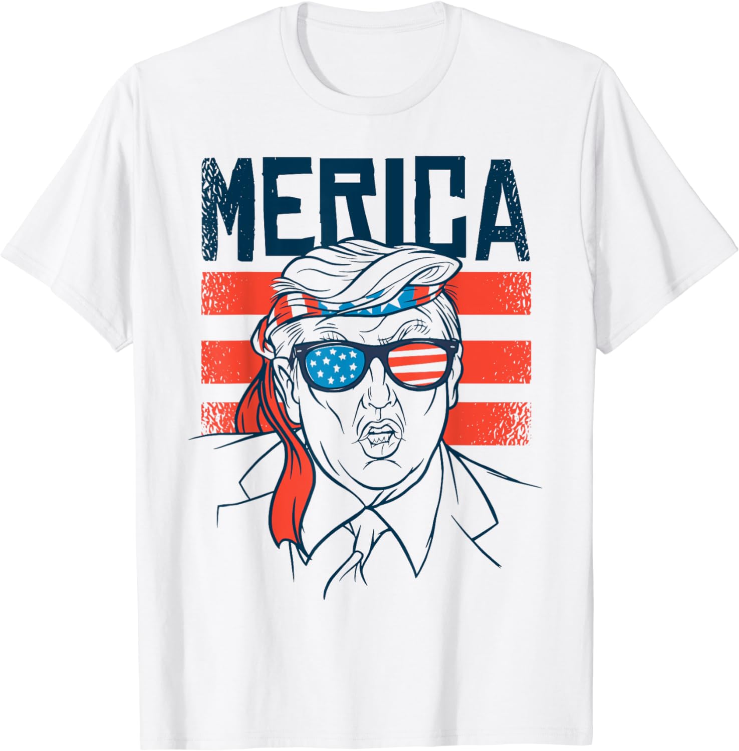 Trump Merica 4th of July Murica American Flag USA T-Shirt - Walmart.com