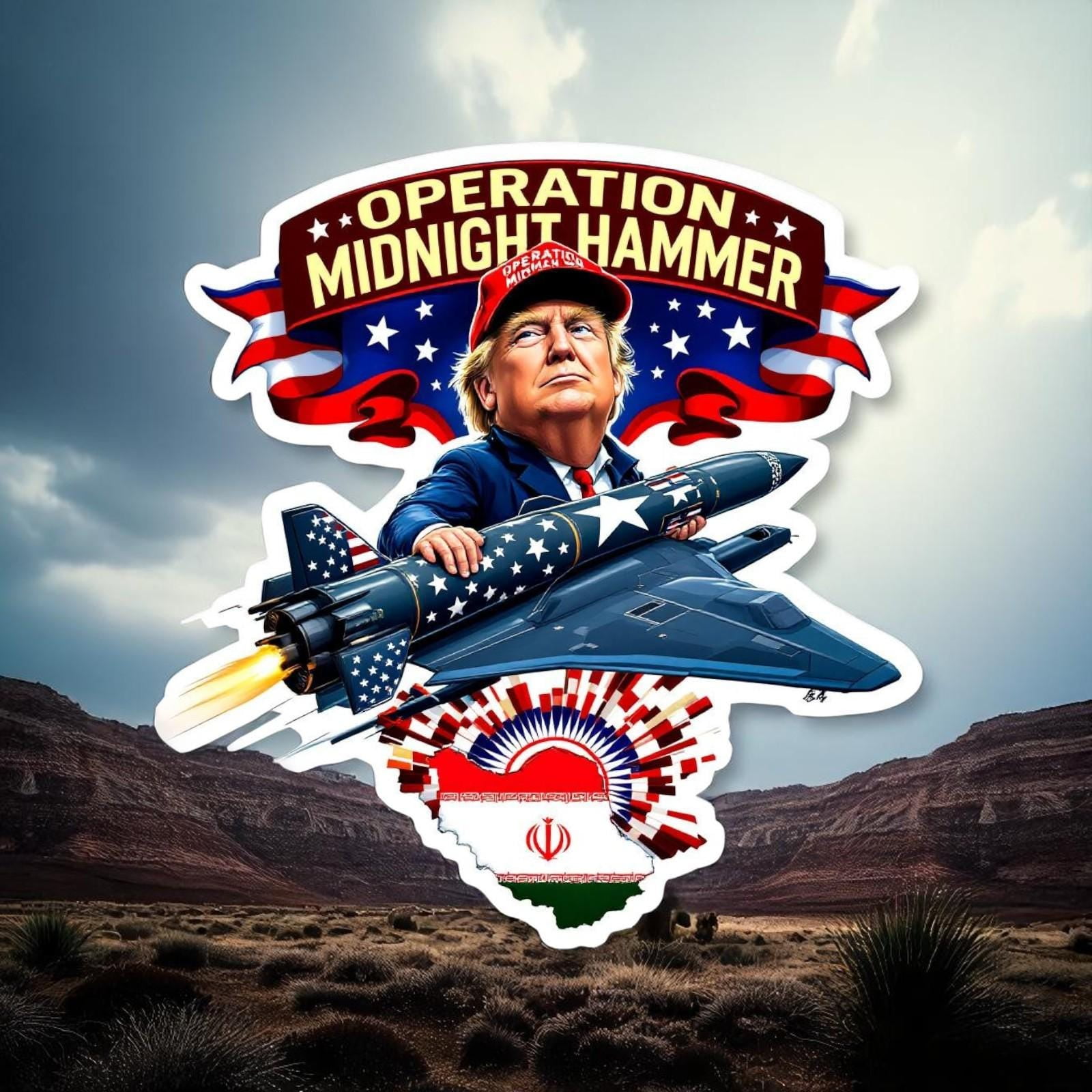 Trump Midnight Hammer Stealth Political Window Sticker Decal ...