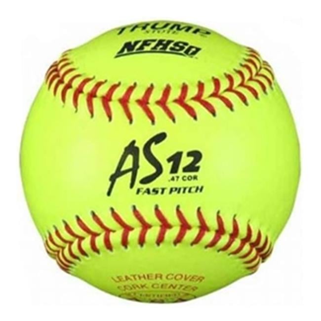 Trump 12in Fastpitch ASA Leather Softball, 47-375 Comp Cork Core ...