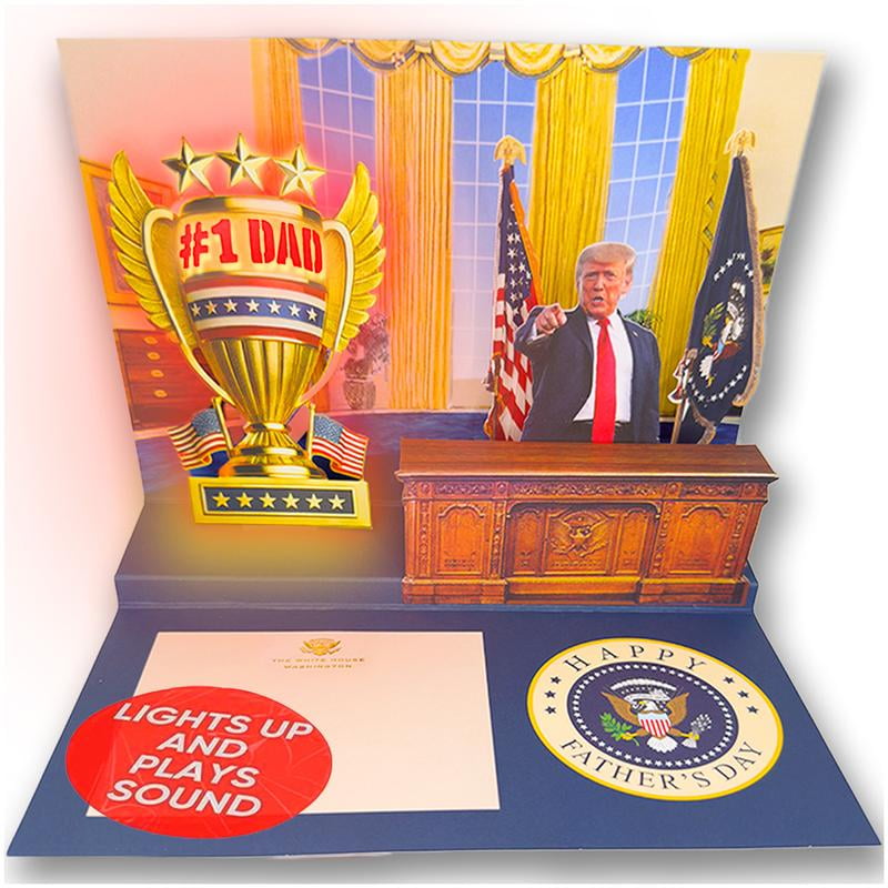 Trump Pop Up Father's Day Card with Light and Sound - Presidential ...