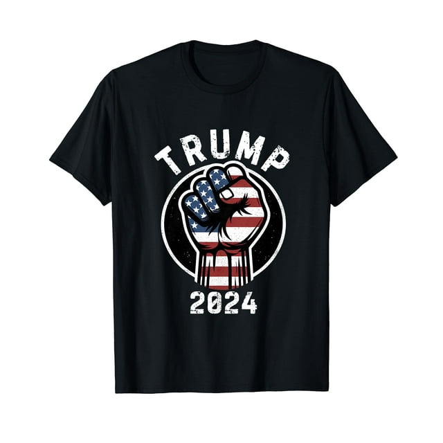 Trump Pumps Fist Vote Republican 2024 USA Men Women T-Shirt - Walmart.com