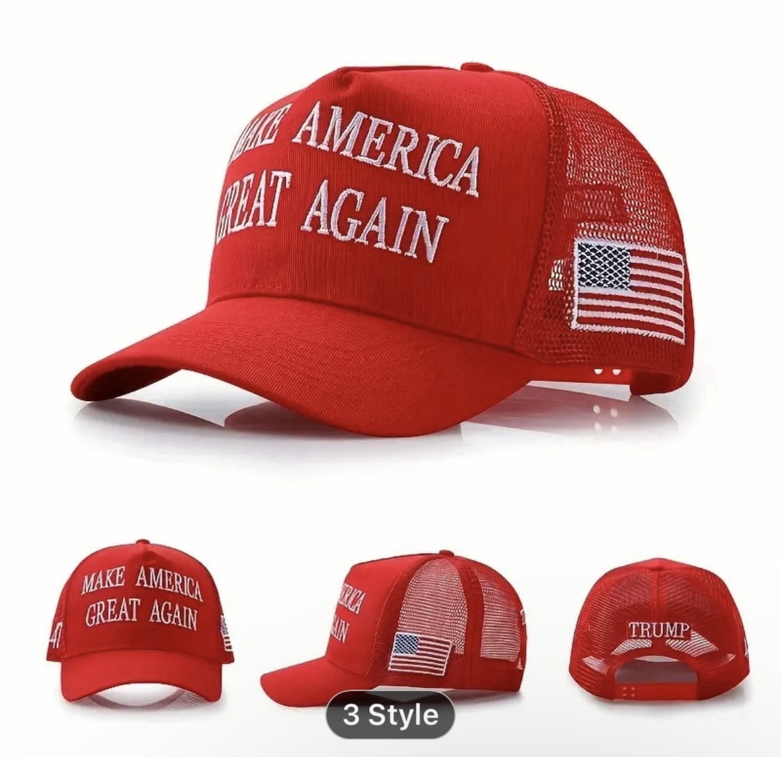 Trump Red MAGA Hat! One Size Fits All Adjustable Hat! - Walmart.com