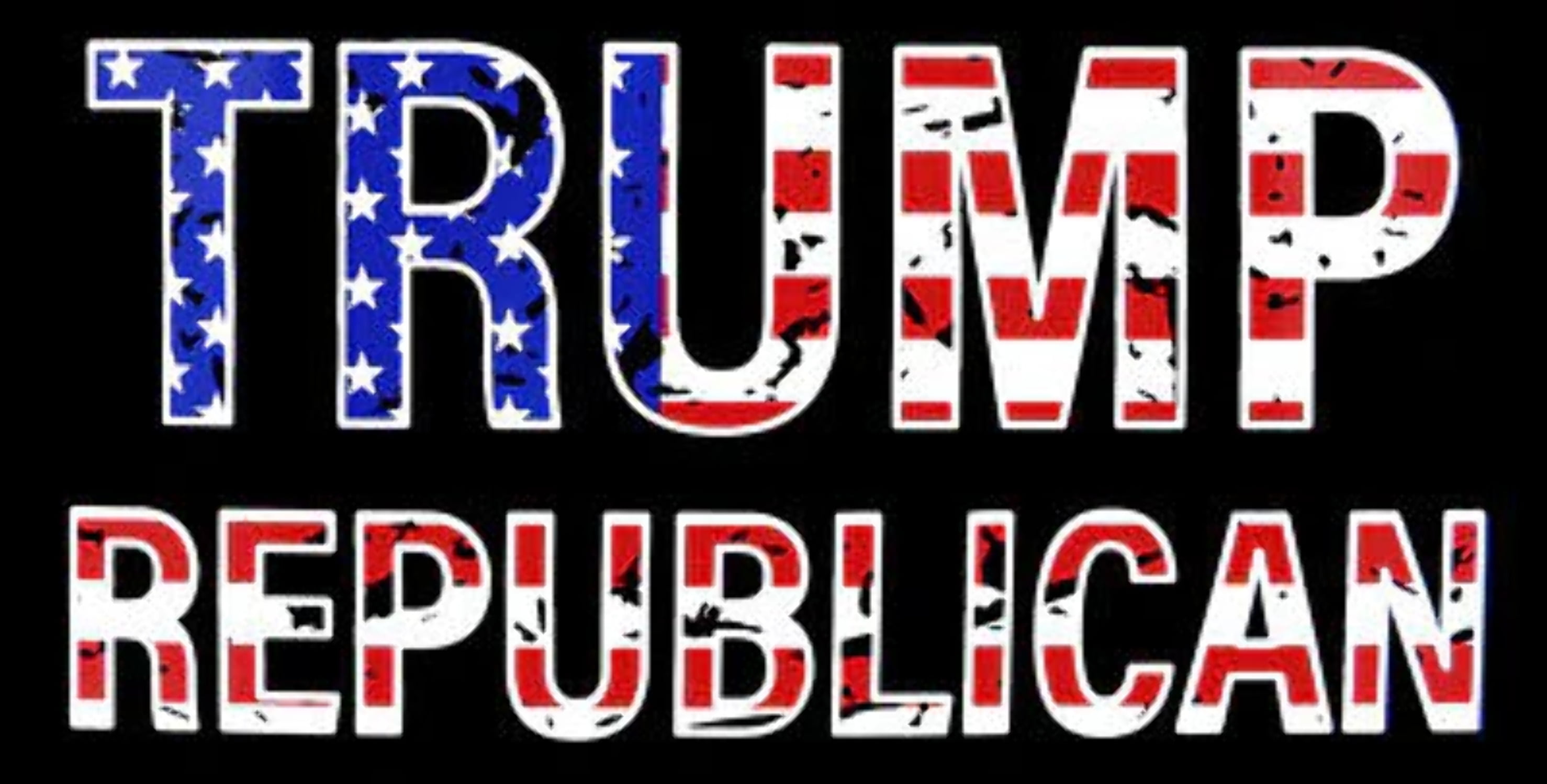 Trump Republican Black USA Flag Overlay Vinyl Decal Bumper Sticker ...