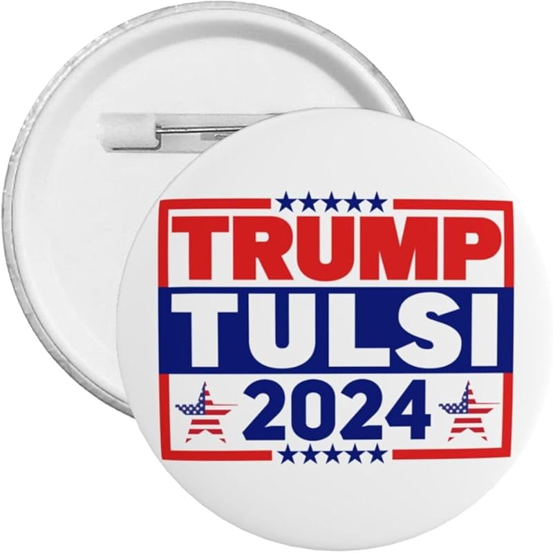 Trump Tulsi 2024 button pins Trump Tulsi 2024 President Pin Trump Tulsi ...
