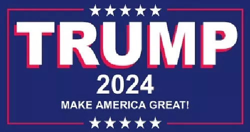 Trump VANCE 2024 MAGA MAKE AMERICA GREAT! BLUE (OUTLINE) Decal Bumper ...