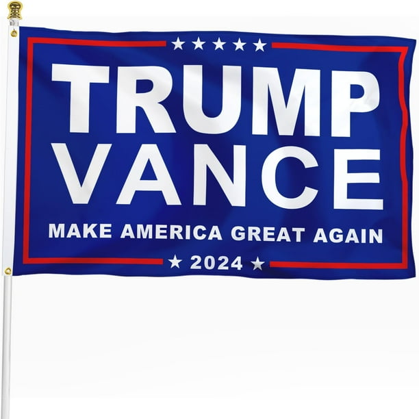 Trump Vance 2024 Flag 3x5 ft Trump JD Vance Flags President Flags MAGA with Brass Grommets ...