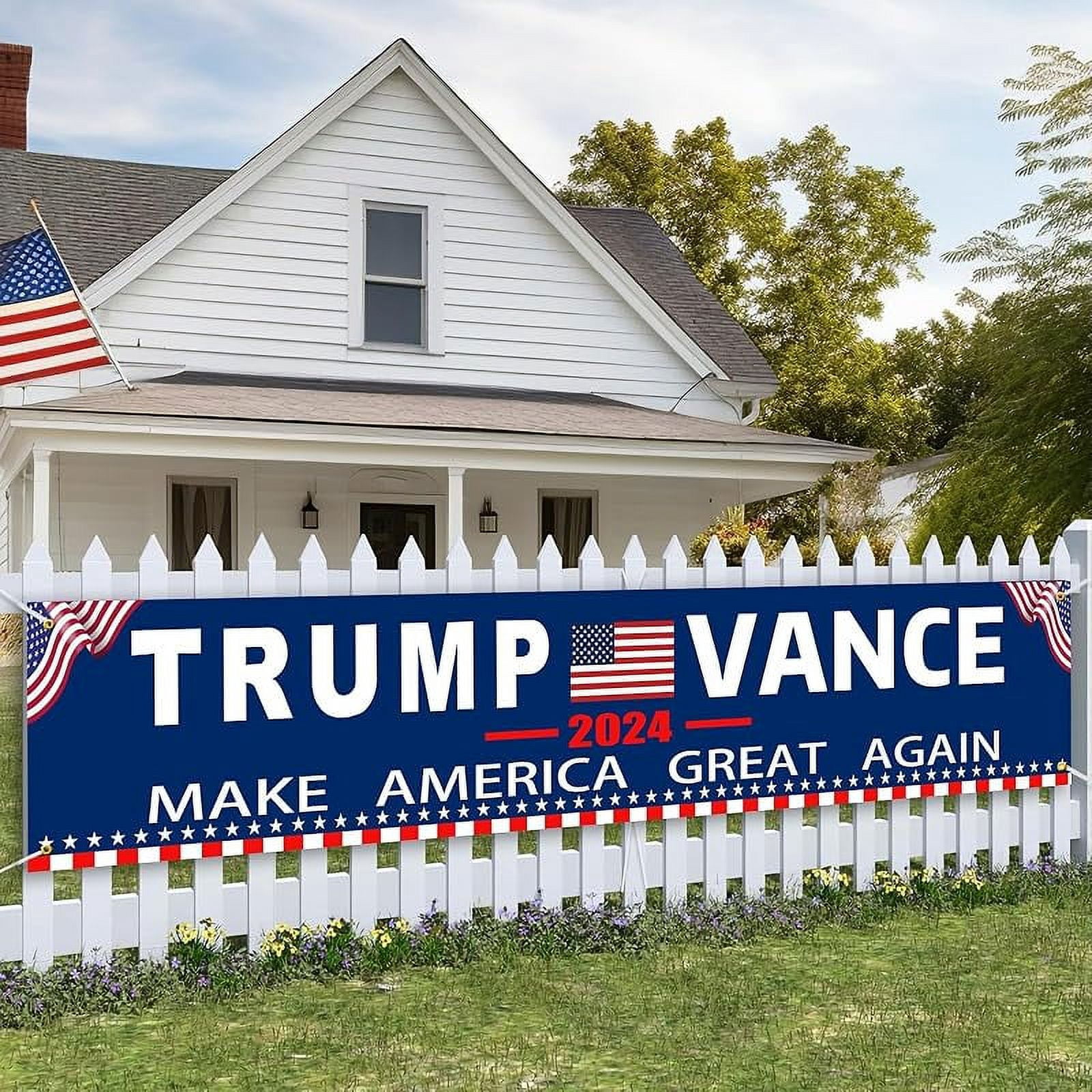 Trump Vance 2024 For President Campaign Large Banner Sign Flag with ...