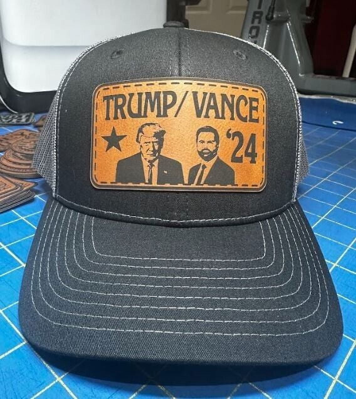 Trump Vance 2024 Leather Badge Hat OC771 Adjustable Mesh Back Hat MAGA ...