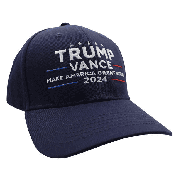 Trump Vance 2024 MAGA Custom Embroidered Hat (Navy) - Walmart.com