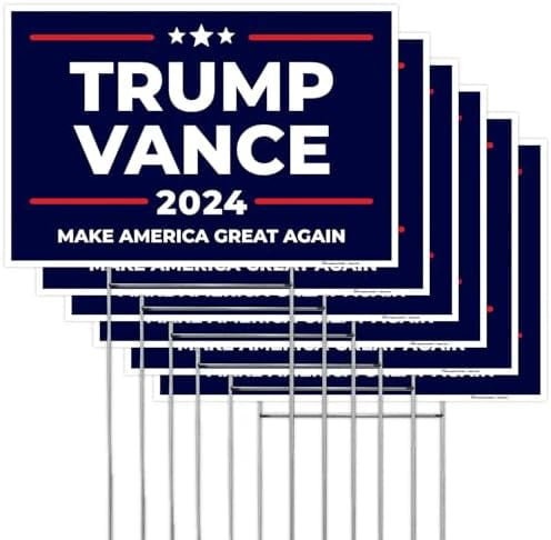 Trump Vance 2024 Make America Great Again Yard Sign, Donald Trump JD ...