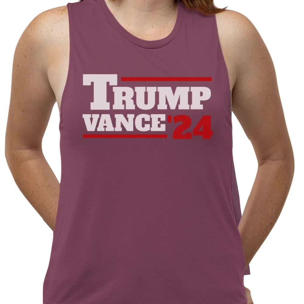 Trump Vance 2024 Women's Muscle Tank X-Large Shiraz - Walmart.com