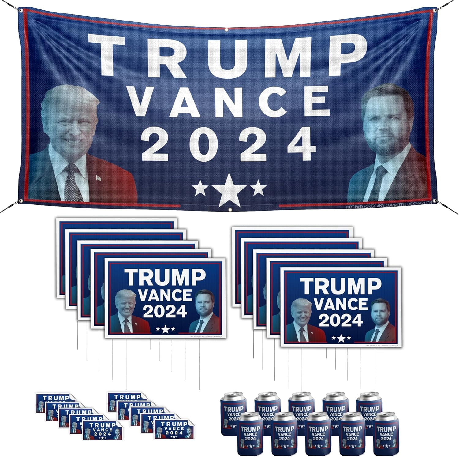Trump Vance 2024 Yard Sign Bundle – 10 Double-Sided Yard Signs with ...