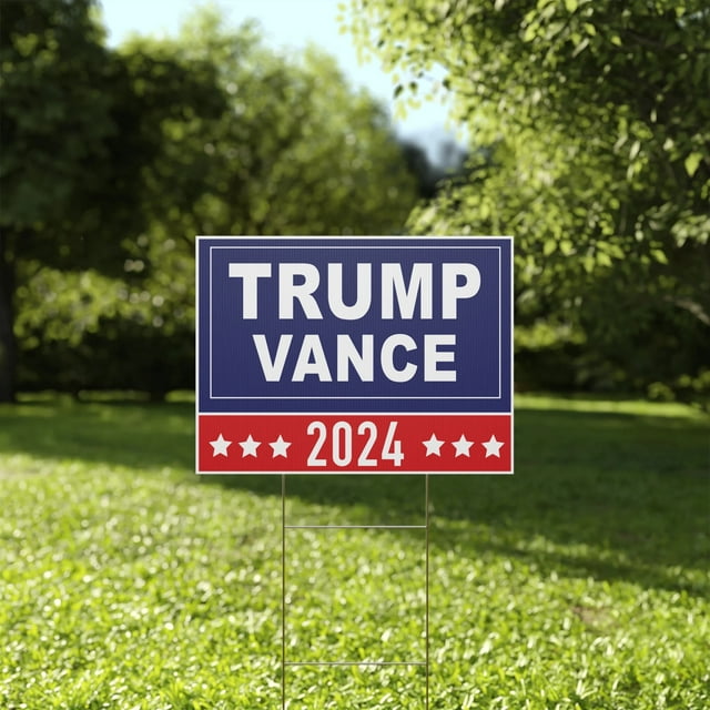 Trump Vance 2024 Yard Sign, Trump President Vance Vice President 2024 ...