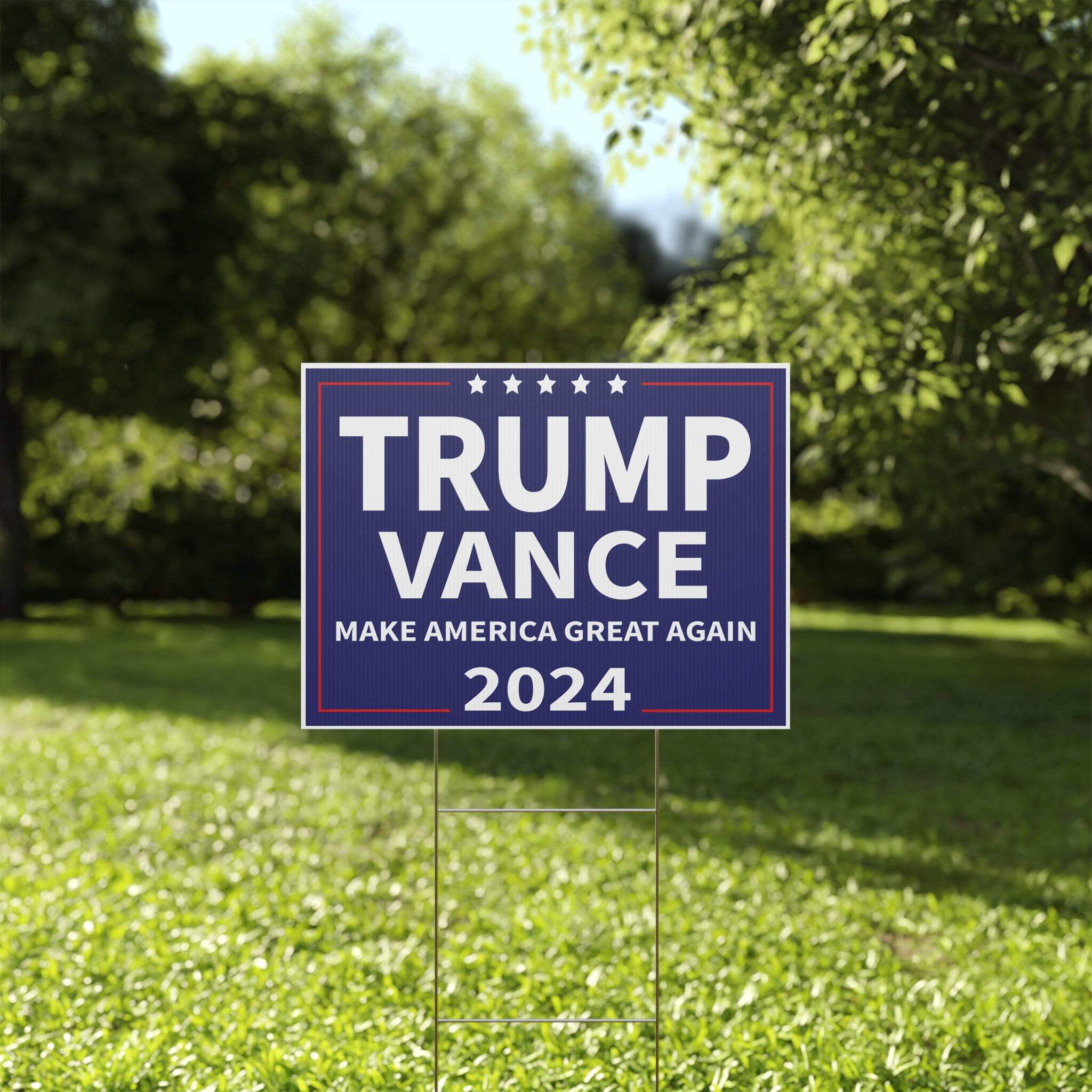 Trump Vance 2024 Yard Sign, Trump President Vance Vice President 2024 ...