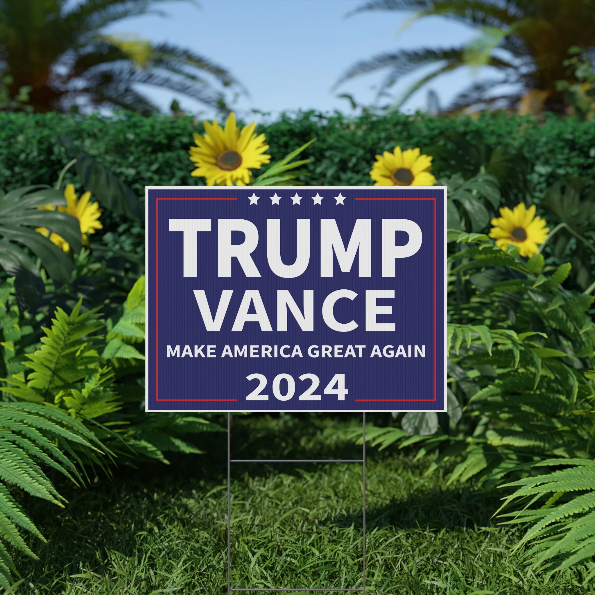 Trump Vance 2024 Yard Sign, Trump President Vance Vice President 2024 ...