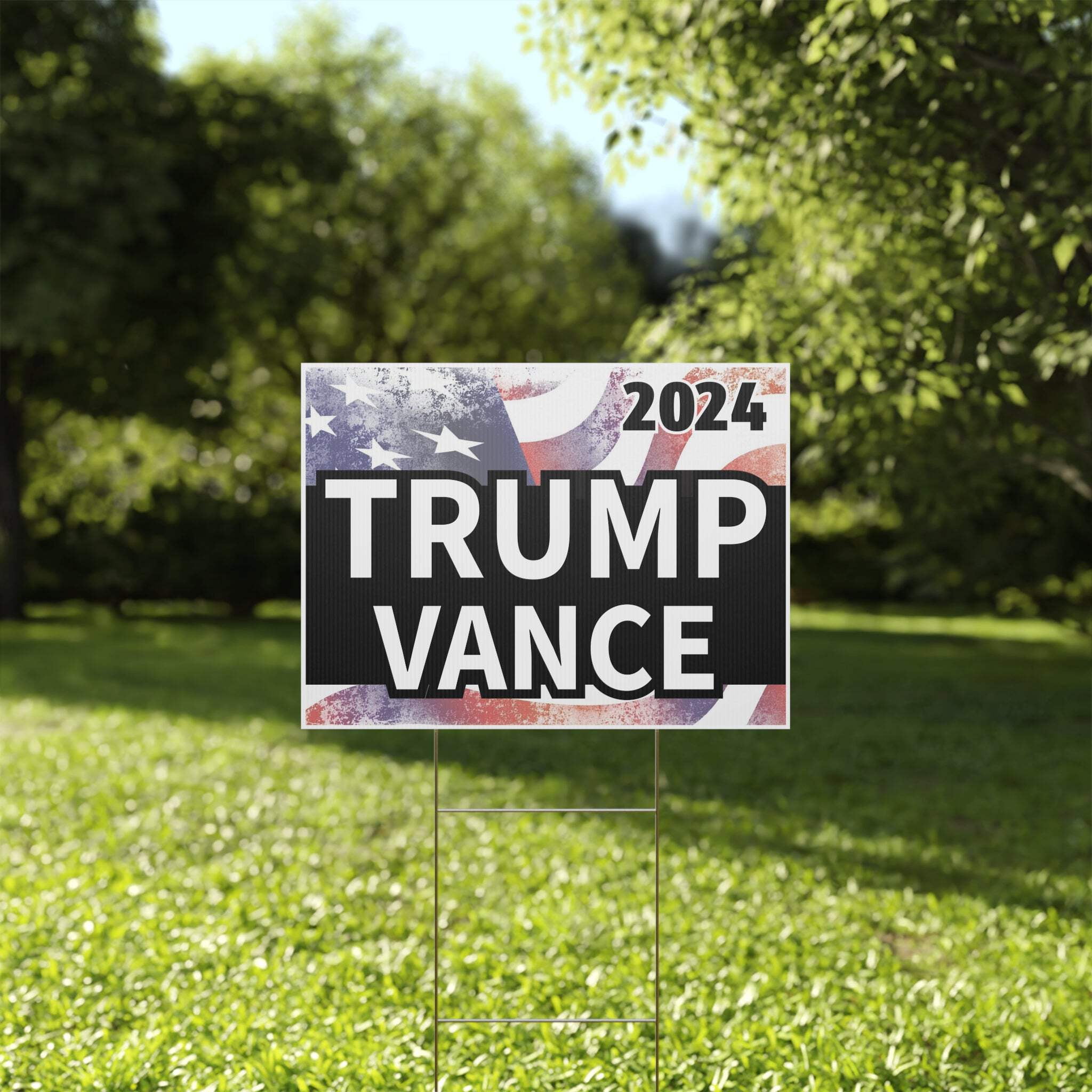 Trump Vance 2024 Yard Sign, Trump President Vance Vice President 2024 ...