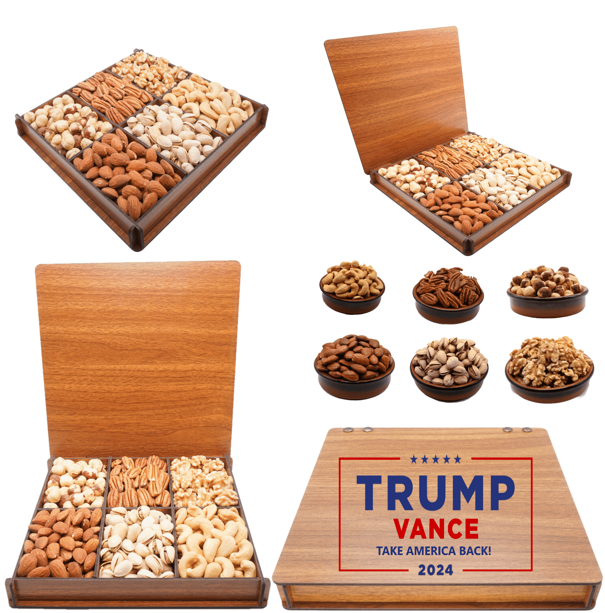 4th of July Gift Baskets, Trump Vance Food Presents for Dad, Mixed Nuts ...