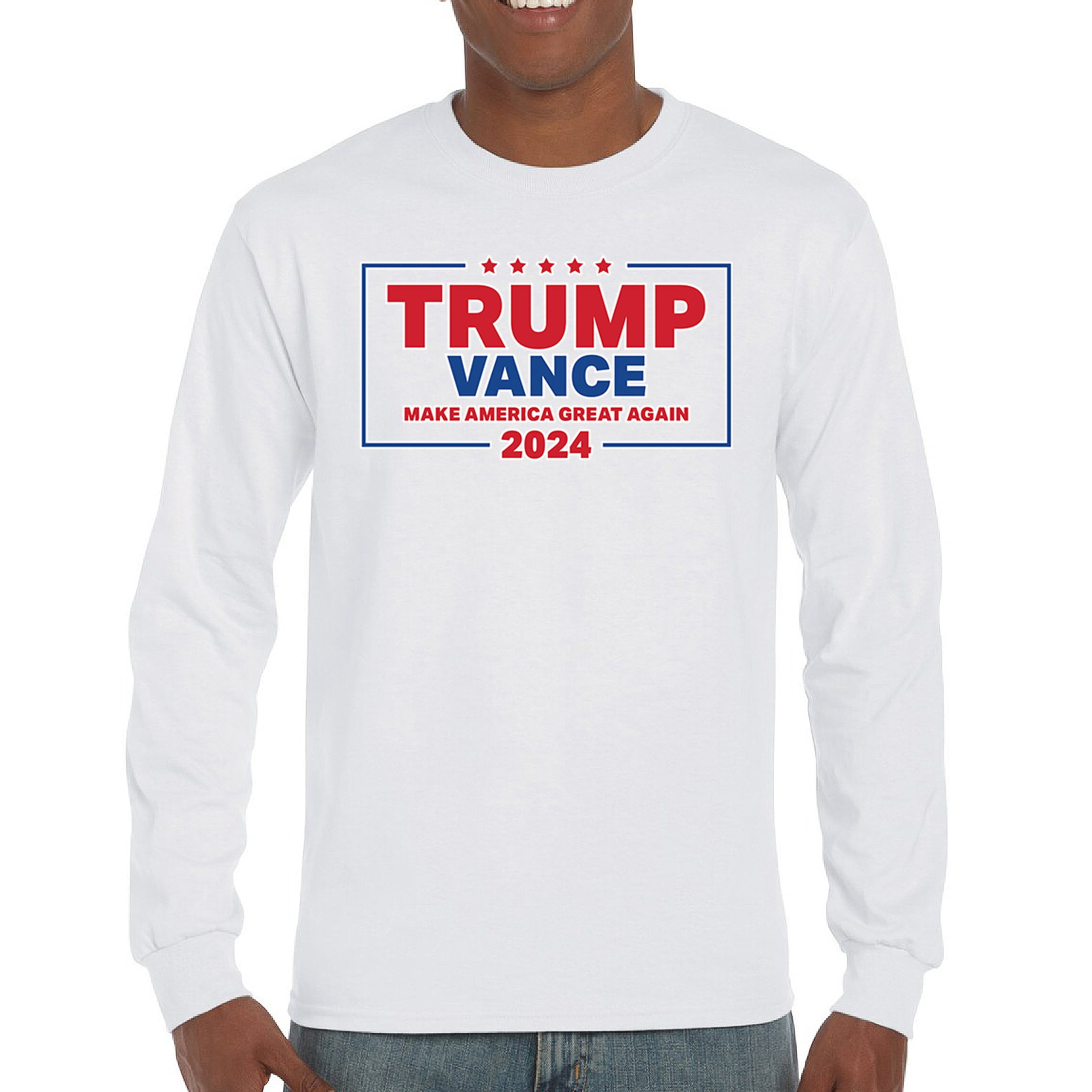 Trump Vance MAGA 2024 Long Sleeve T-shirt Make America Great Again Take ...