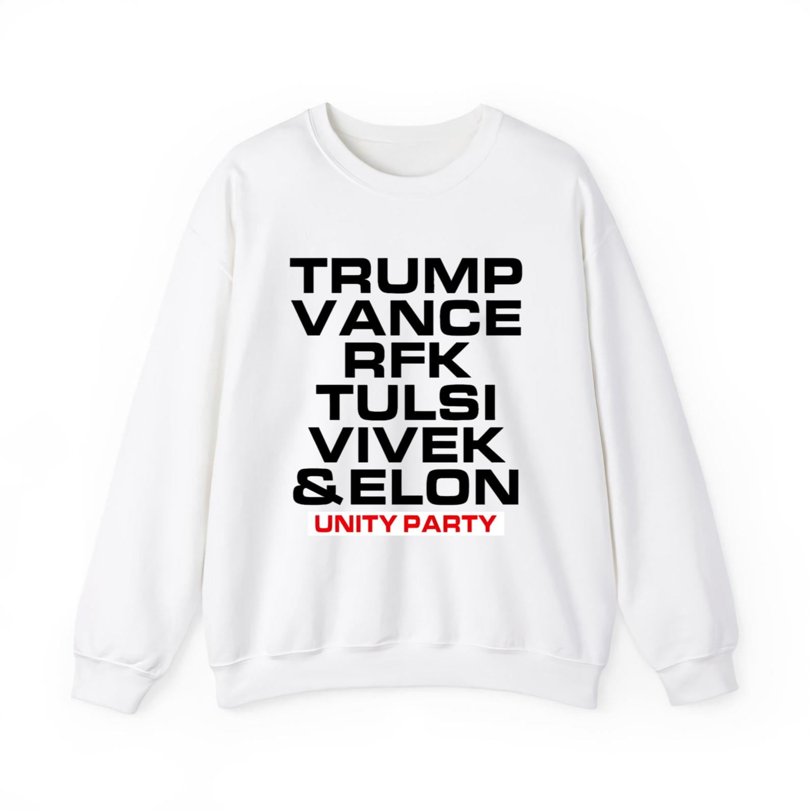 Trump Vance Rfk Tulsi Vivek And Elon Unity Party Shirt - Walmart.com