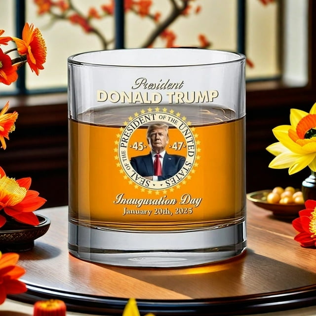 Trump Whiskey Glass, Political & Right Wing Conservative Gift, 45 ...