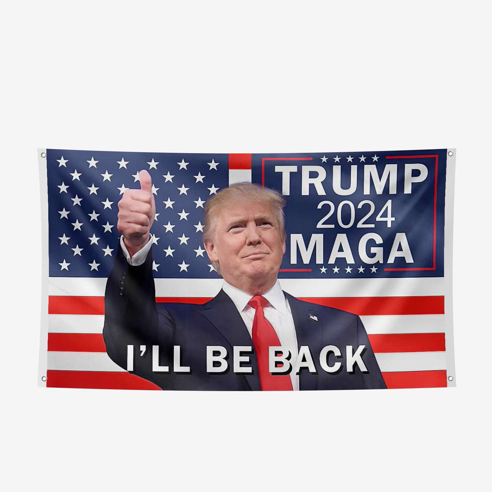 Trump Will be back 2024 maga Banner Backdrop - Walmart.com