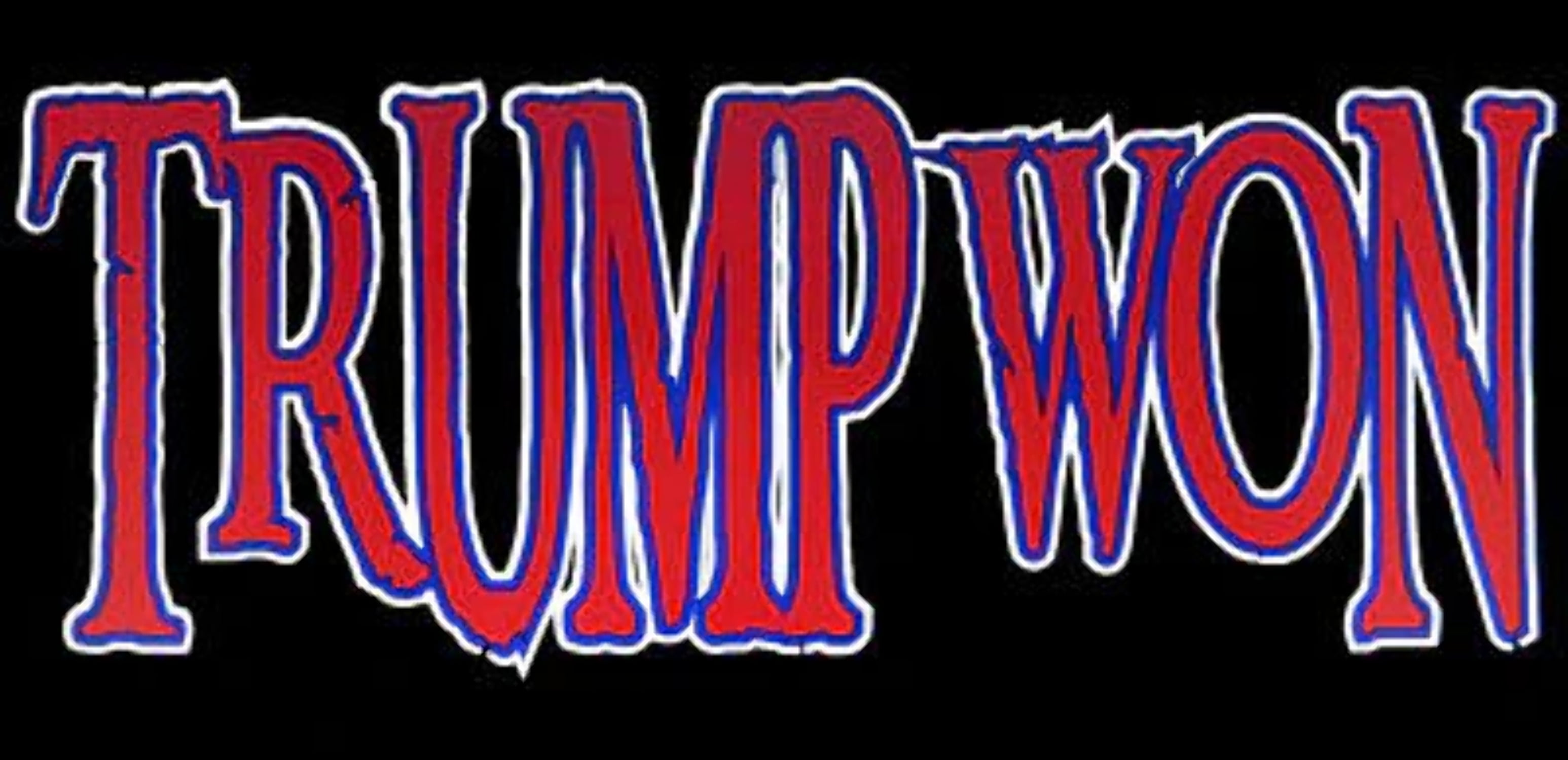 Trump Won Black With Red White Blue Letters Vinyl Decal Bumper Sticker ...