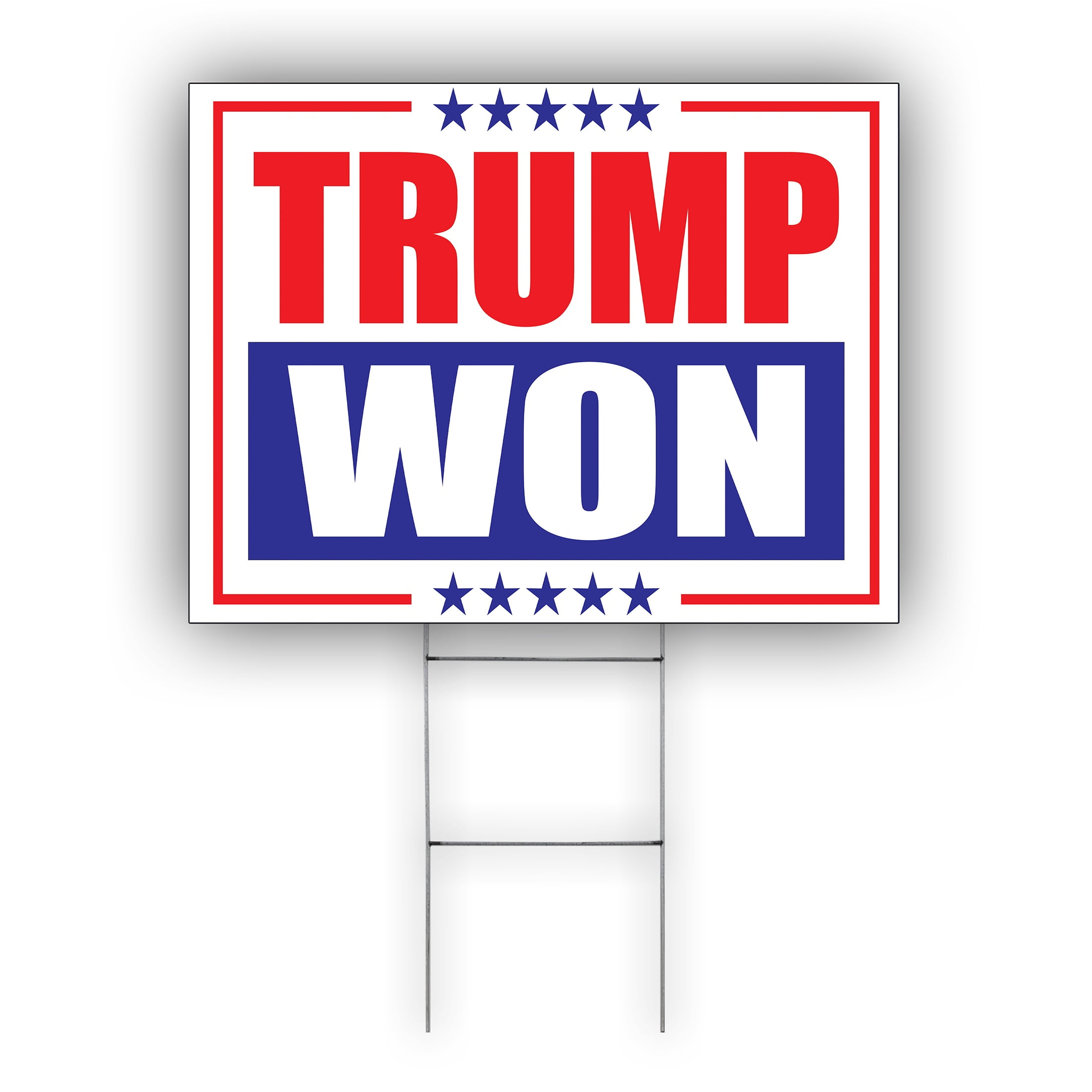 Trump Won For USA President Election 2024 Coroplast Yard Sign With H ...