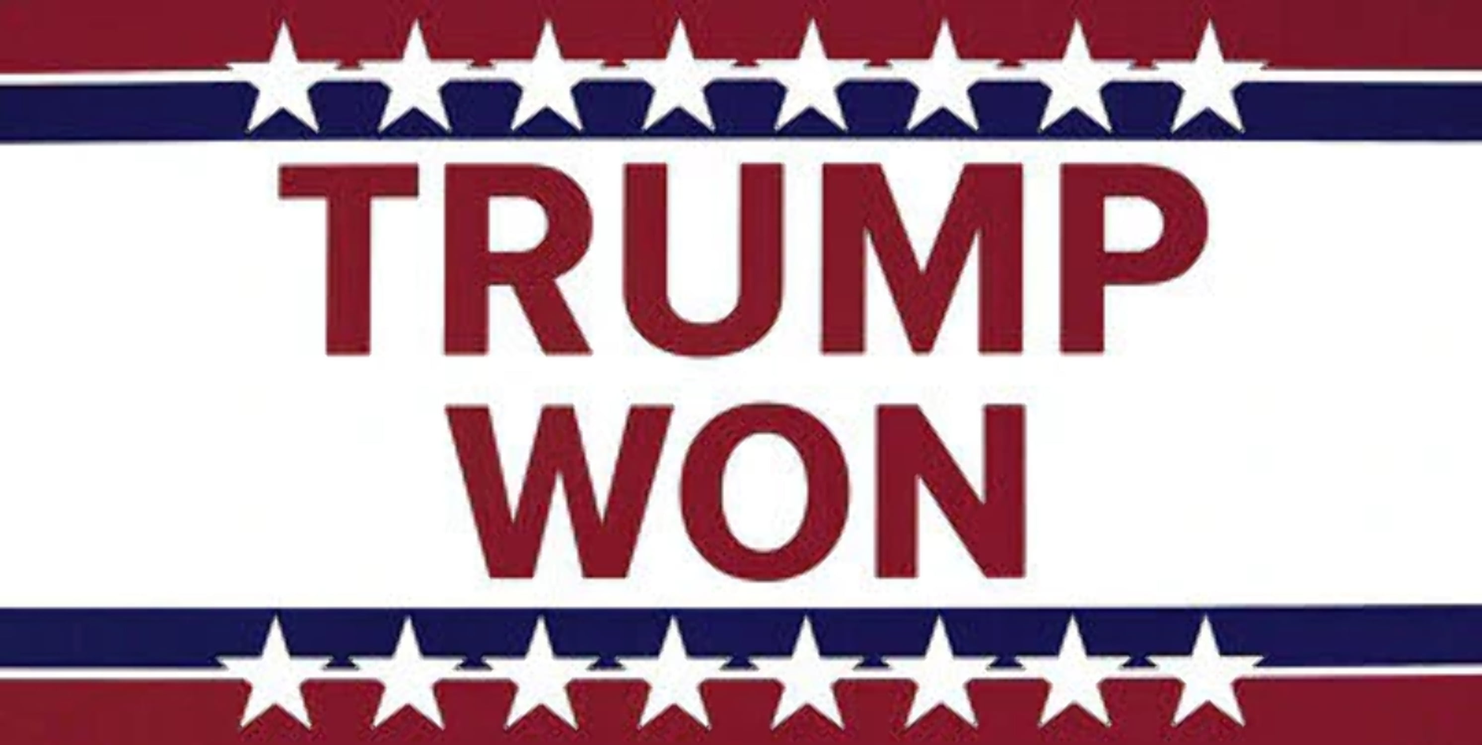 Trump Won Red White Blue Stars Vinyl Decal Bumper Sticker - Walmart.com