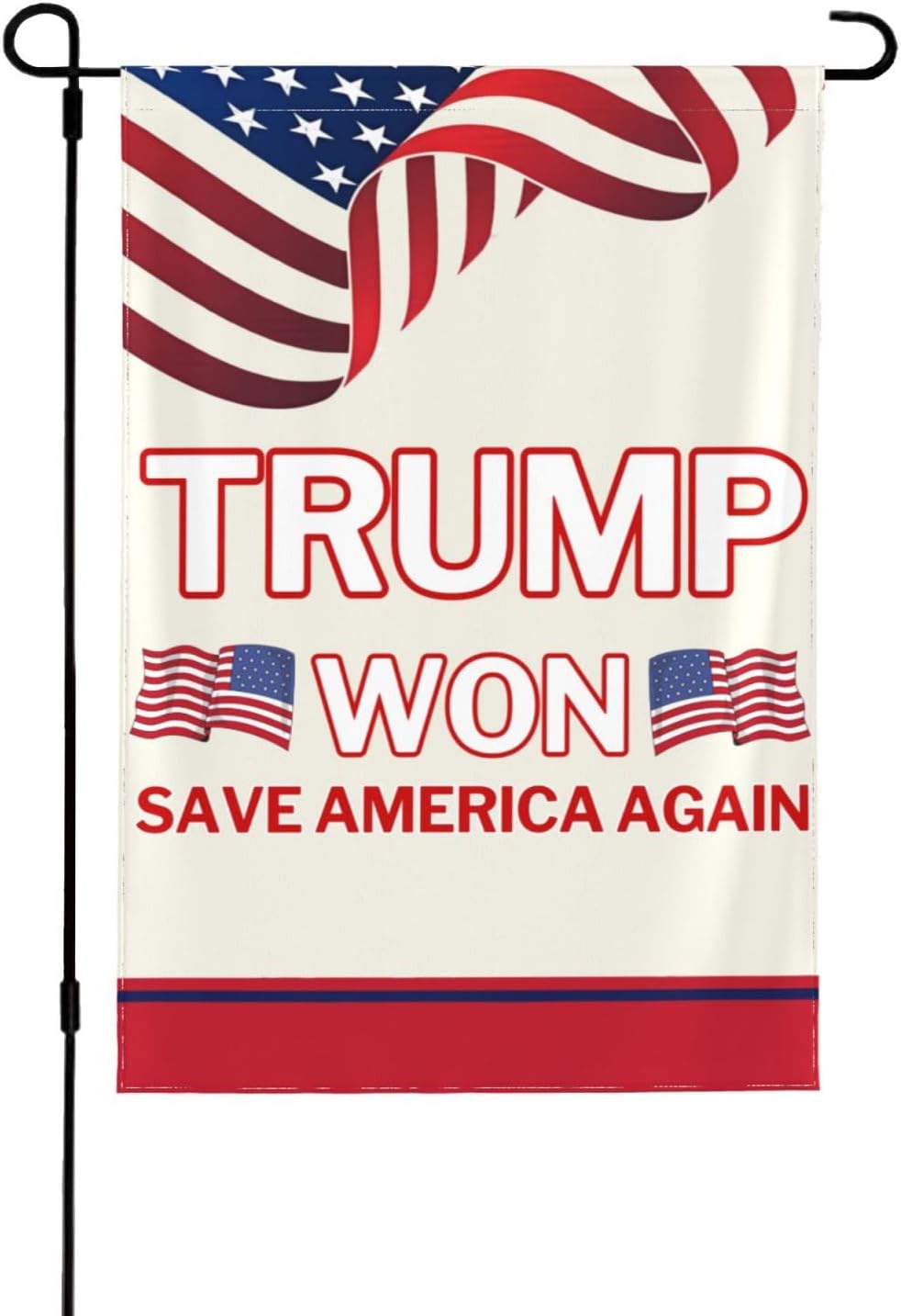 Trump Won Trump 2024 Flag Save America Again Garden Flag 12x18 Inches ...