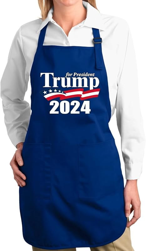 Trump for President 2024 Logo USA Flag Kitchen BBQ Grilling Cooking ...