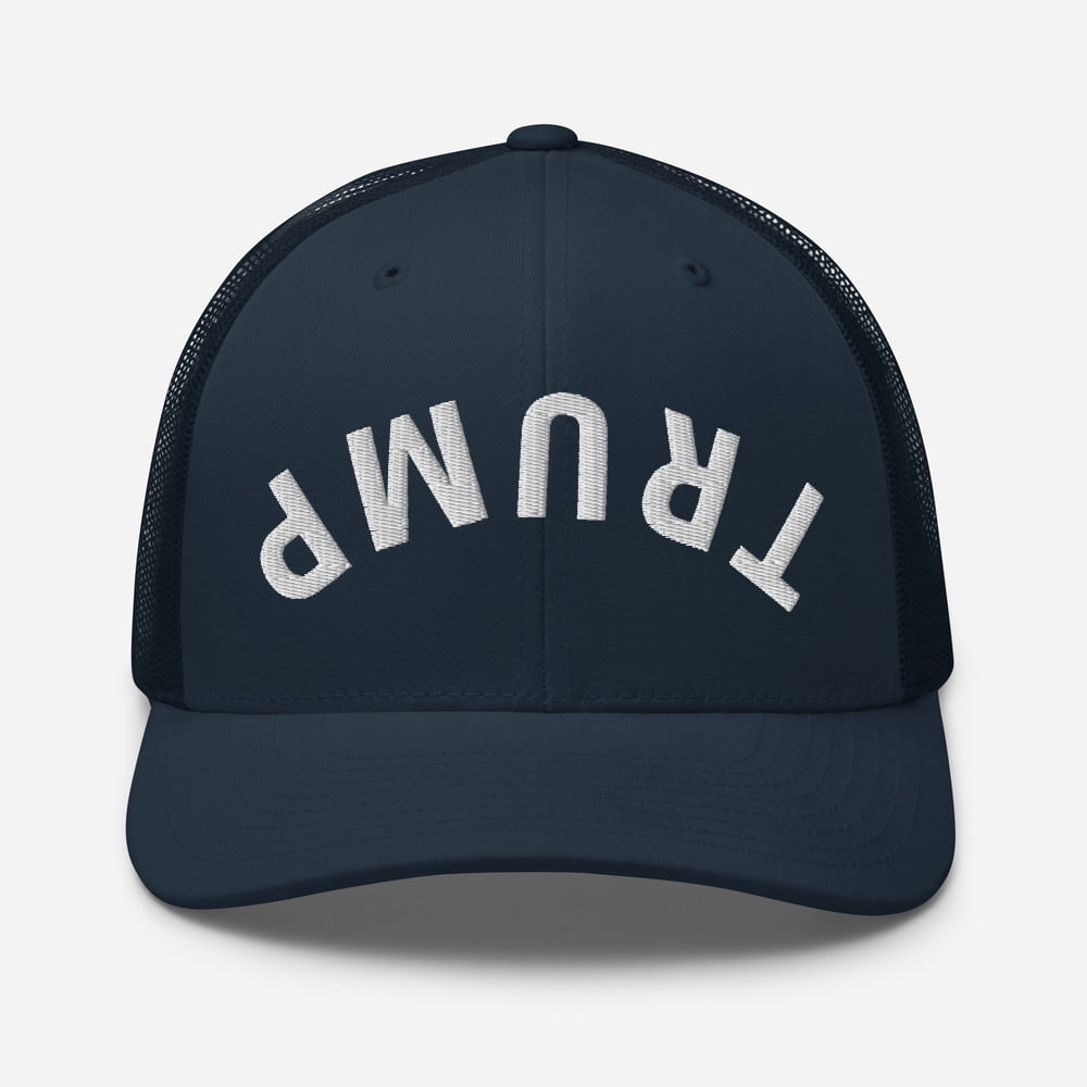 Trump hat Upside down Trump hat Embroidered Trucker Cap Trump 2024 hat ...
