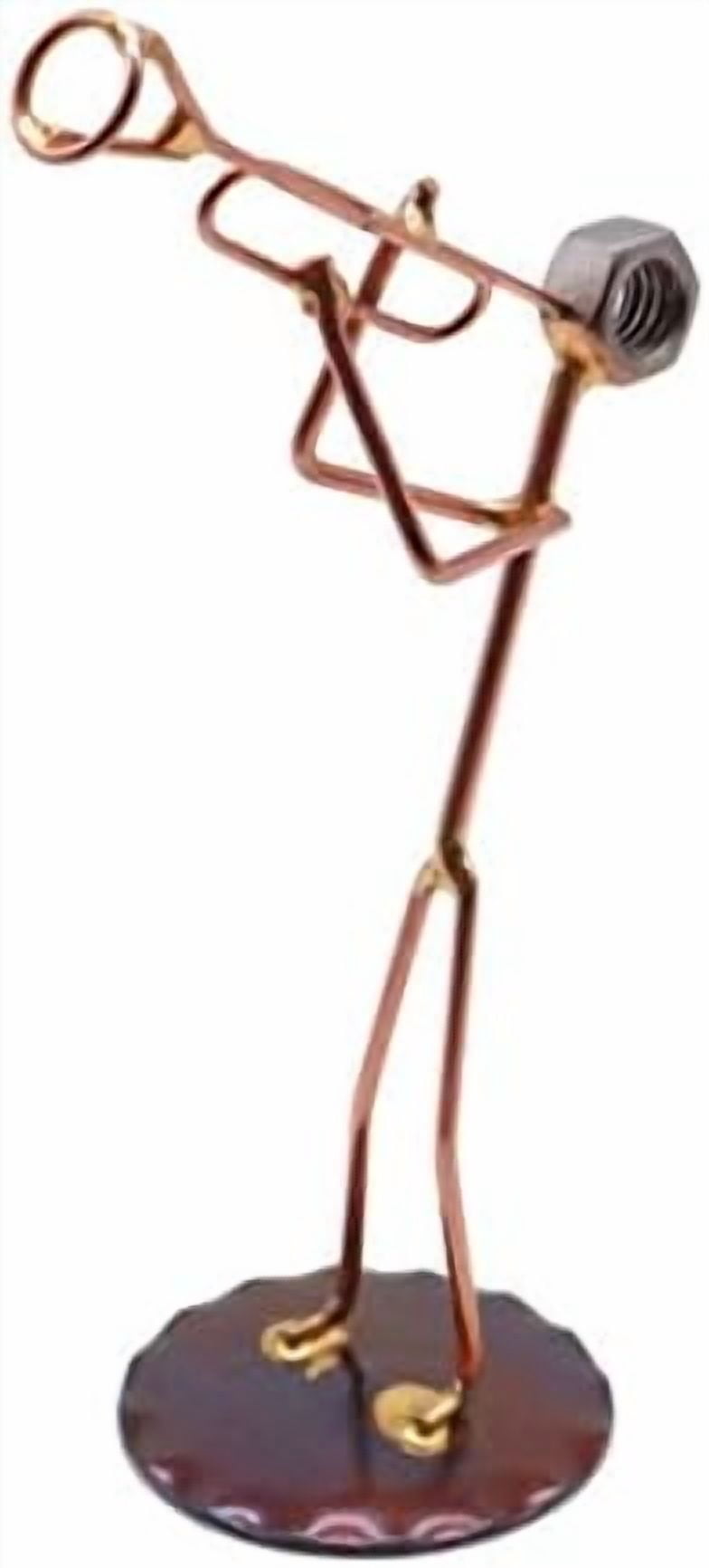 Trumpet Collectible Handmade Metal Art Figurine, Desk Accessories ...